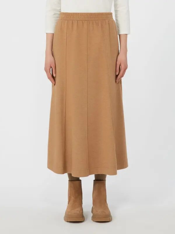 Max Mara Drap-effect Jersey Midi Skirt