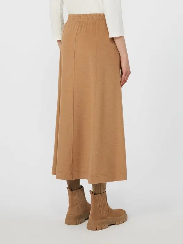 Max Mara Drap-effect Jersey Midi Skirt
