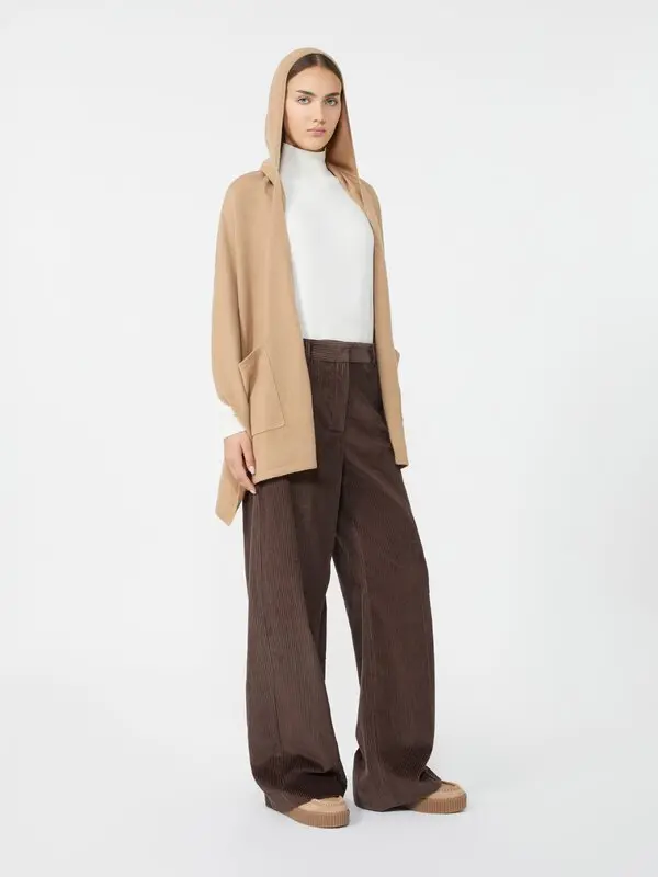 Max Mara Cashmere Hooded Shawl - Camel