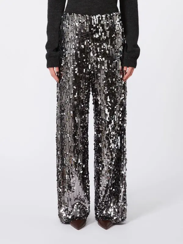 Max Mara Tulle And Sequin Embellished Trousers