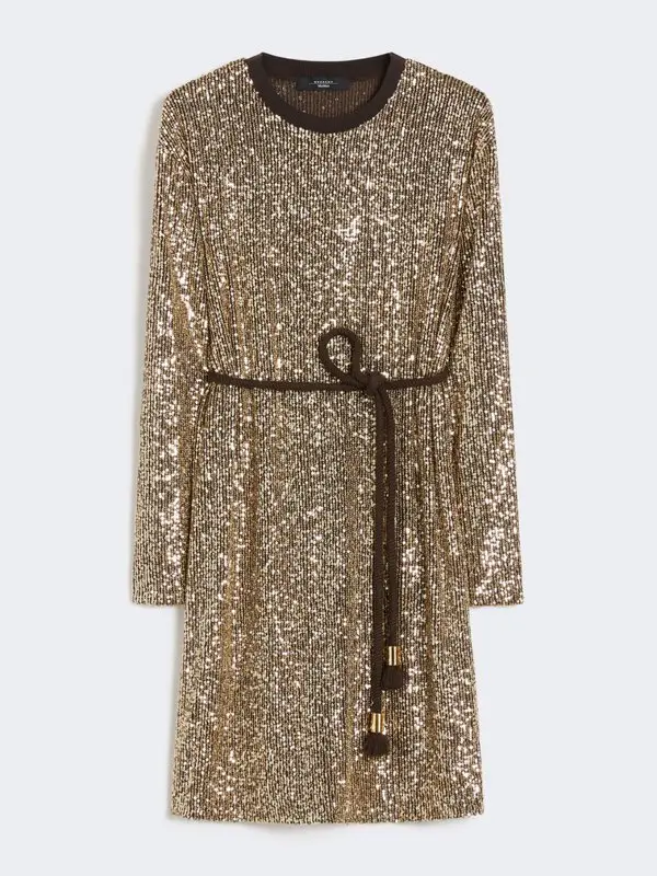 Max Mara Short Tulle Sequined Dress