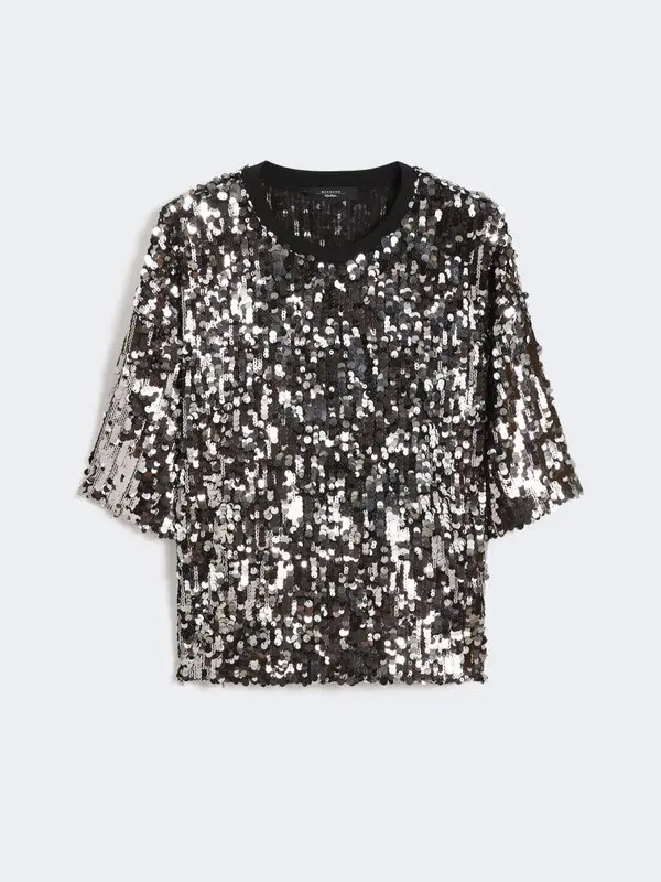 Max Mara Tulle And Sequin Top