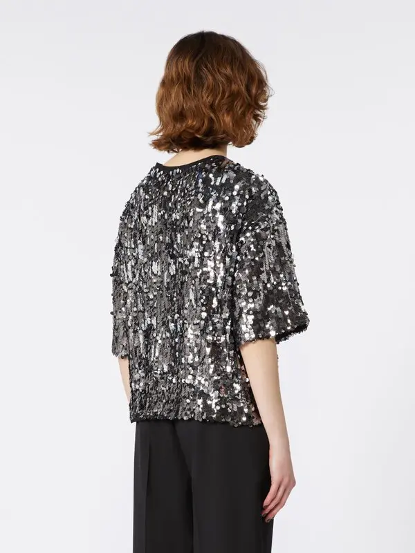 Max Mara Tulle And Sequin Top
