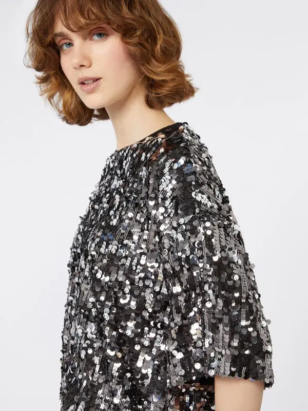 Max Mara Tulle And Sequin Top