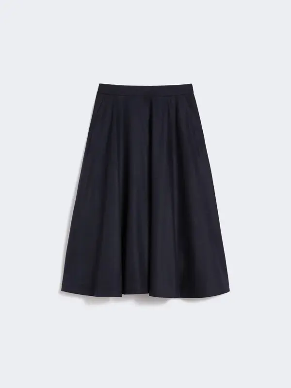 Max Mara Wool Flannel Flared Skirt
