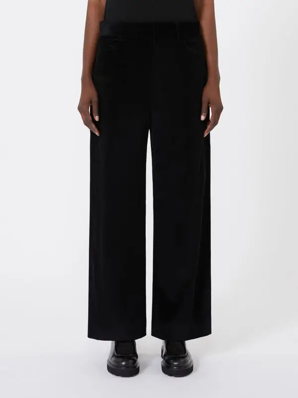 Max Mara Corduroy Flared Trousers - Black