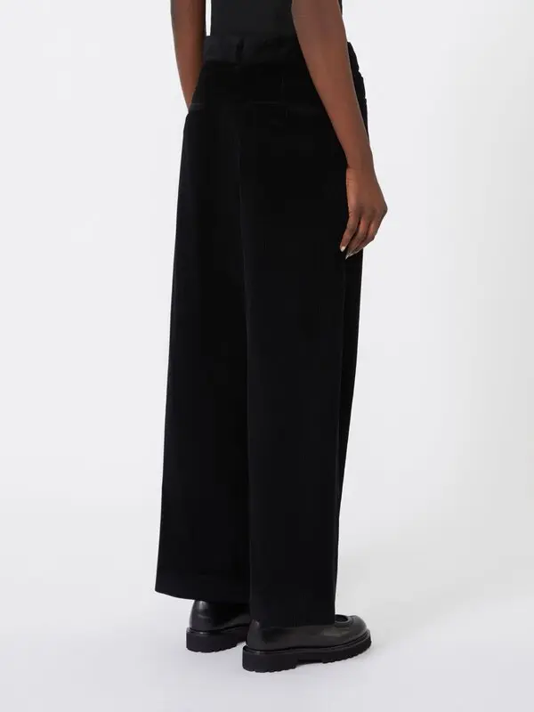 Max Mara Corduroy Flared Trousers - Black