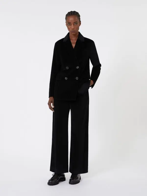 Max Mara Corduroy Flared Trousers - Black