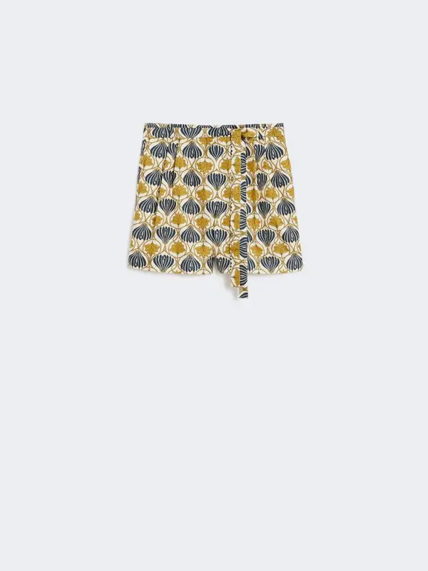 Max Mara Printed Silk Twill Shorts