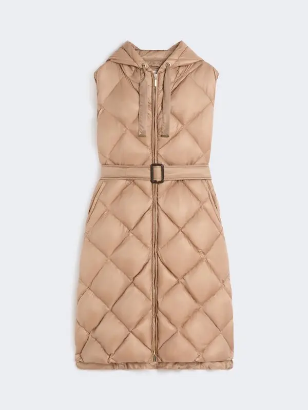 Max Mara Padded Midi Gilet In Camel - 20% Off | Editorialist