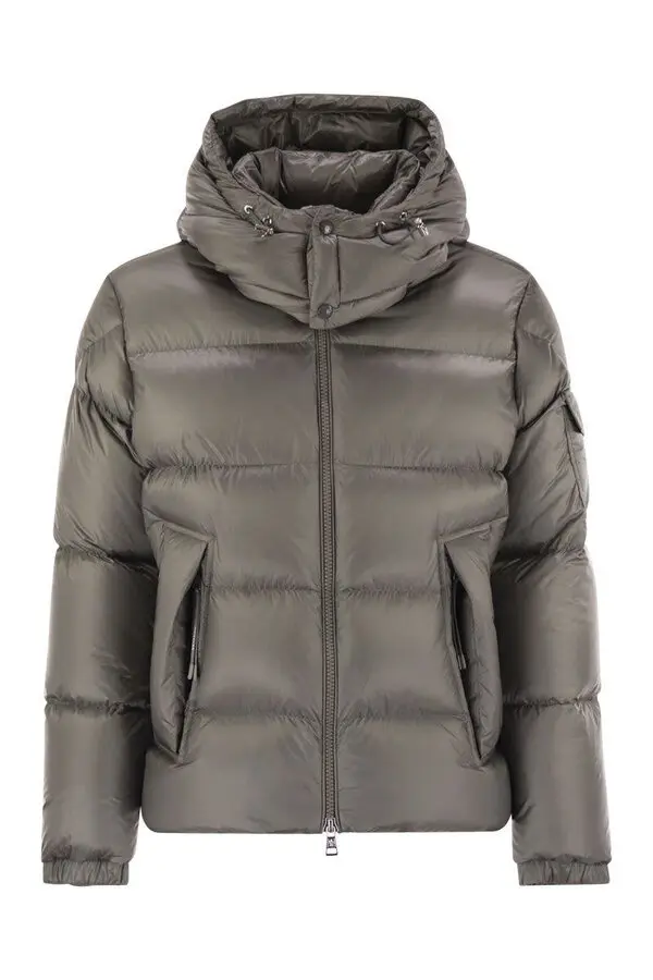 Moncler Couyere Short Down Jacket With Hood - Grey