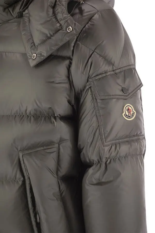 Moncler Couyere Short Down Jacket With Hood - Grey