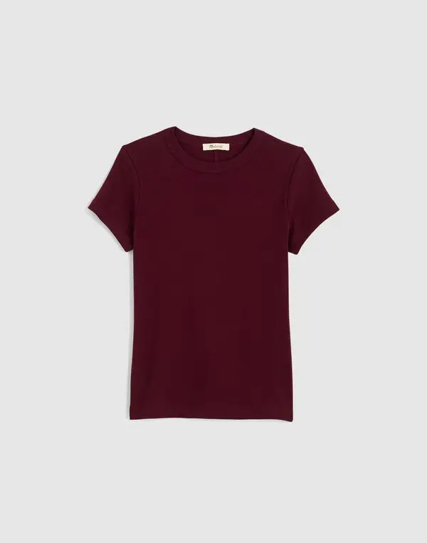 Madewell The '90s Crewneck Tee - Dark Pomegranate