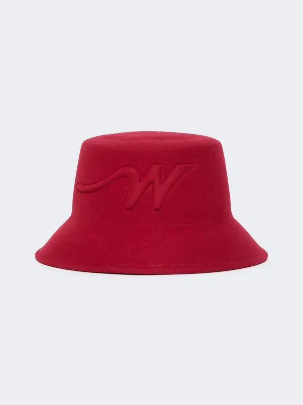 Max Mara Wool Felt Bucket Hat - Dark Red