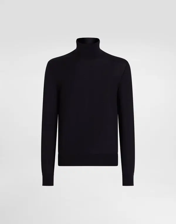 Dolce & Gabbana Cashmere Turtleneck Pullover - Blue