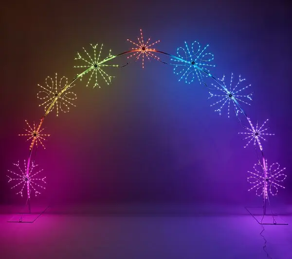 MR. CHRISTMAS As Is Indoor/outdoor Rgb Snowflake Arch - One-color