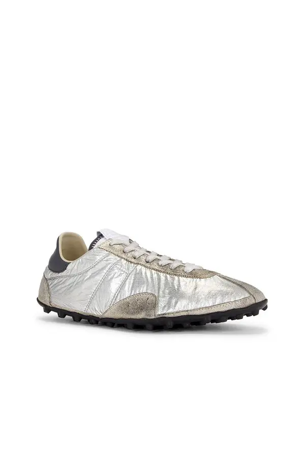MAISON MARGIELA Sprinters Low Top Sneakers - Silver  White  & Natural
