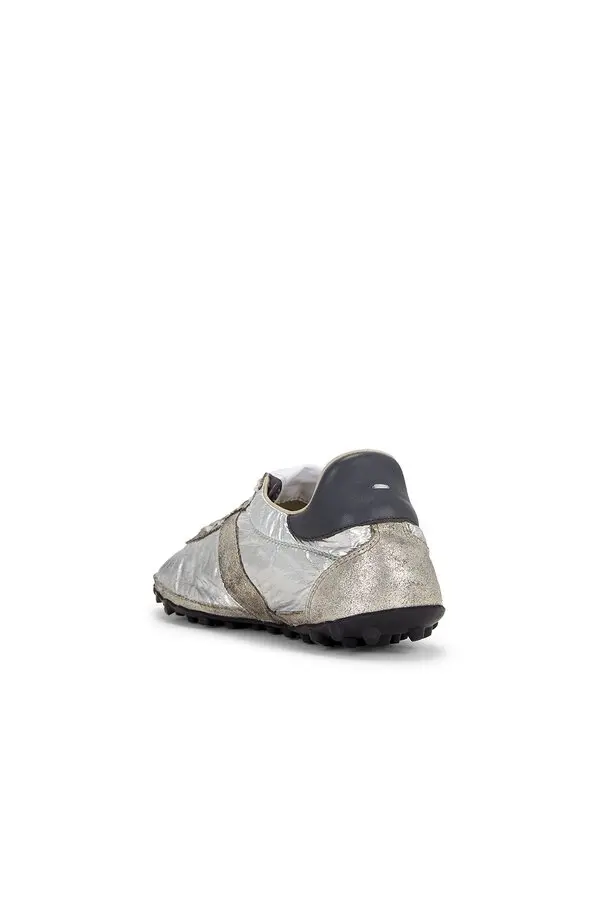 MAISON MARGIELA Sprinters Low Top Sneakers - Silver  White  & Natural