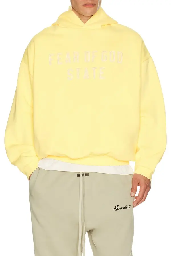 Fear Of God 90s Fit Fleece Hoodie - Garden Yellow
