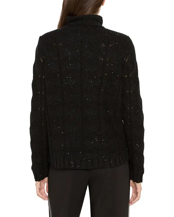 NIC+ZOE Cable Knit Sparkle Sweater