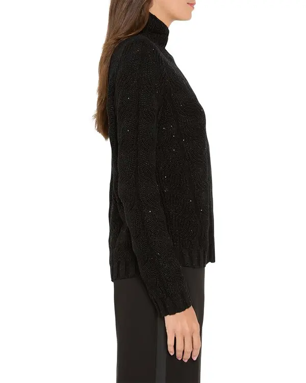 NIC+ZOE Cable Knit Sparkle Sweater