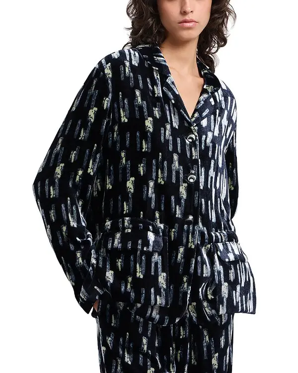 Emporio Armani Printed Velvet Blazer - Multi