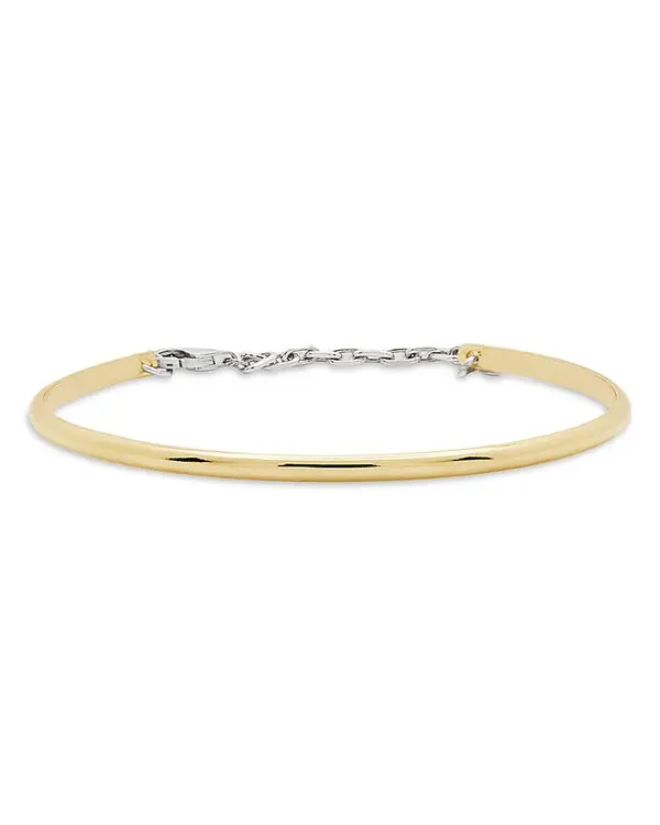 Shashi Bar & Chain Bangle Bracelet - Gold