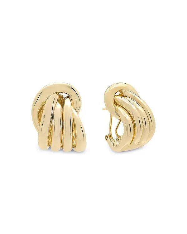 Shashi Roux Multirow Hoop Earrings - Gold