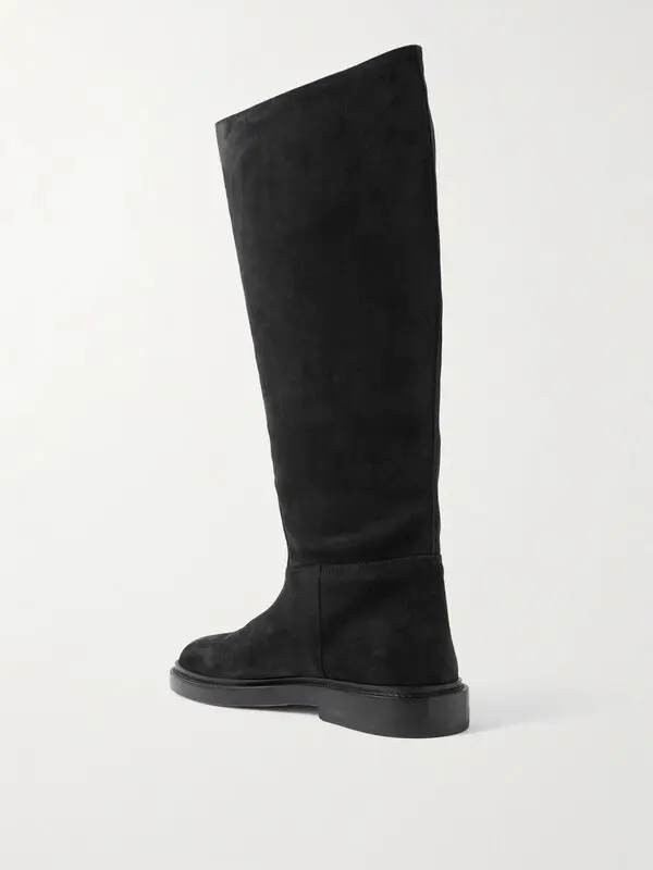 Legres 80 Suede Knee Boots - Black