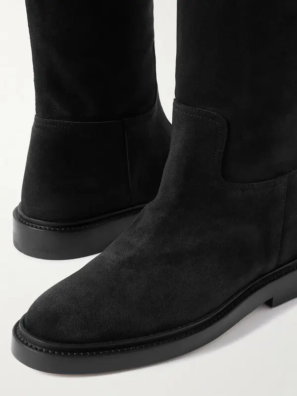 Legres 80 Suede Knee Boots - Black