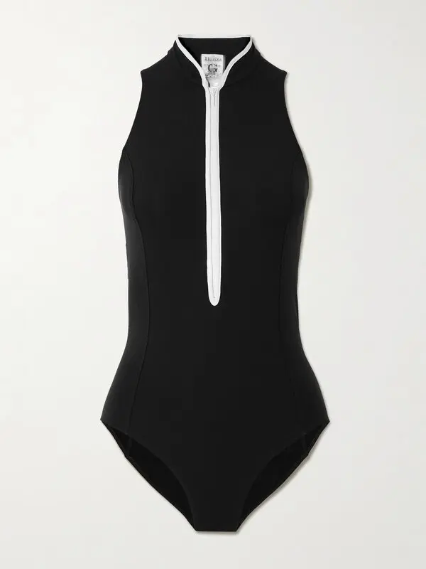 Hunza G Katya Two-tone Swimsuit - Black