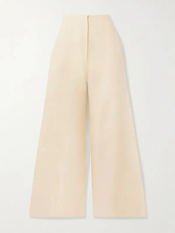ANDRES OTALORA El Sol Linen Wide-leg Pants