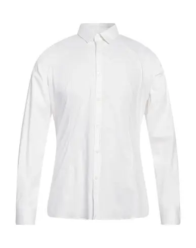 DANIELE ALESSANDRINI Shirt Size Cotton, Elastane - White