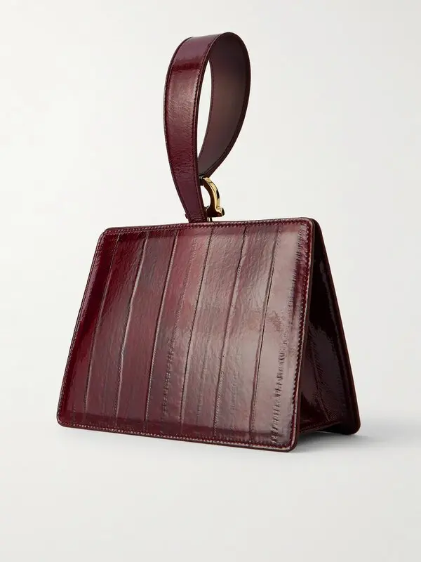 FERRAGAMO Patent-leather Wristlet Clutch