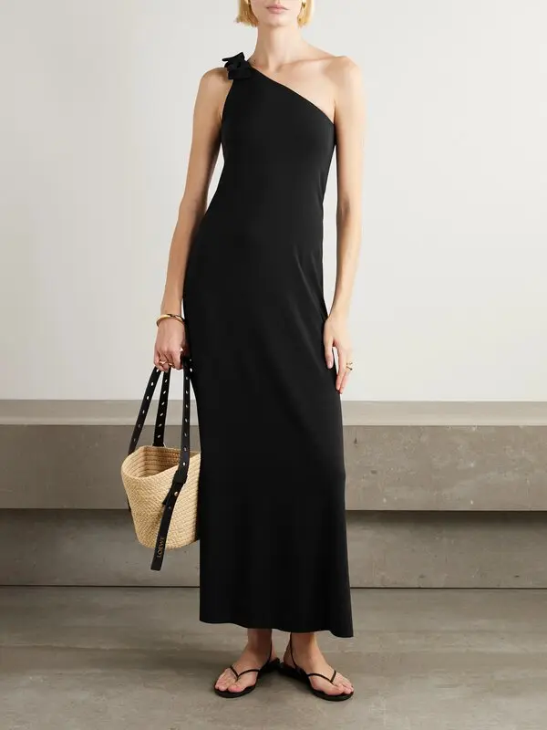 Eres One-shoulder Maxi Dress - Black