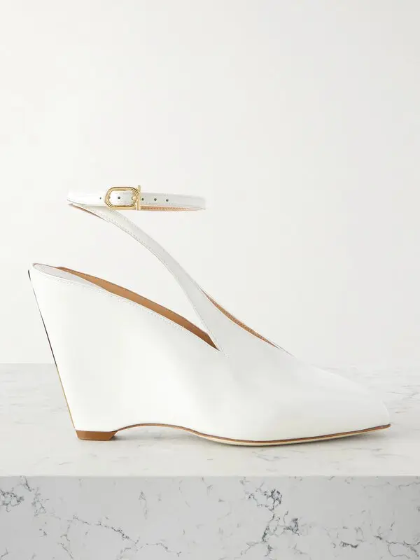 FERRAGAMO Arcadia Patent-leather Pumps - White