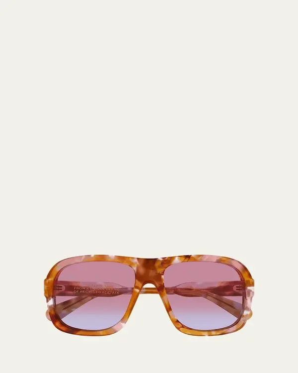 Chloé Gayia Semi-shield Sunglasses - Havana