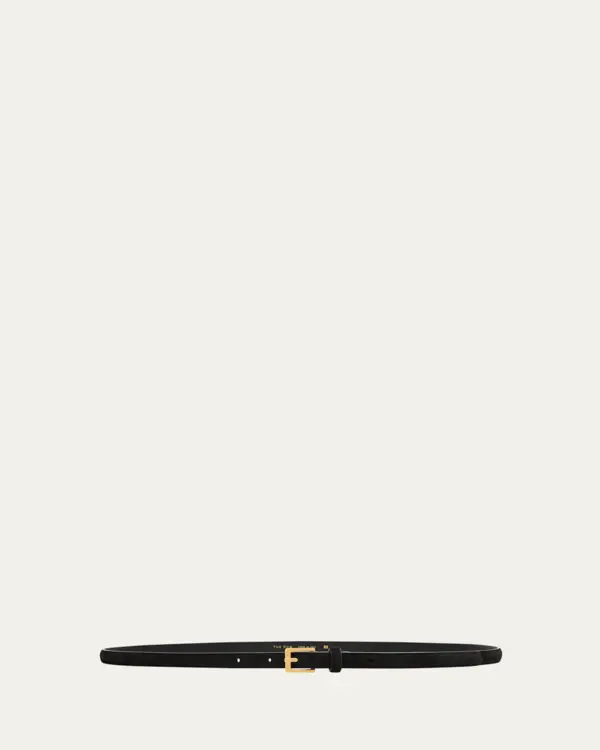 THE ROW City Suede Belt - Black