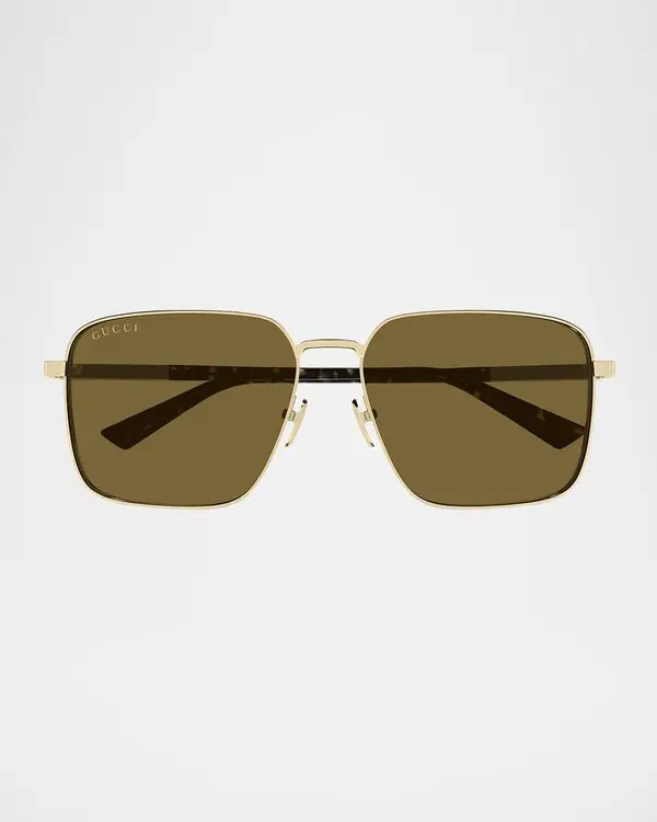 Gucci Metal Square Sunglasses - Gold