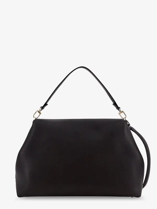 TOTÊME T-lock Leather Shoulder Bag - Black