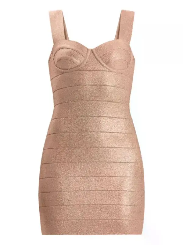 Herve Leger Metallic-effect Mini Dress
