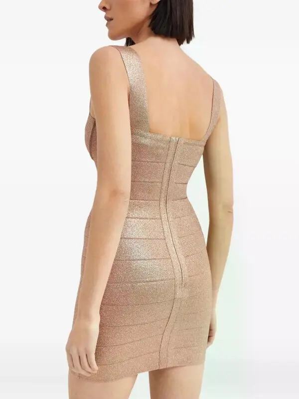 Herve Leger Metallic-effect Mini Dress