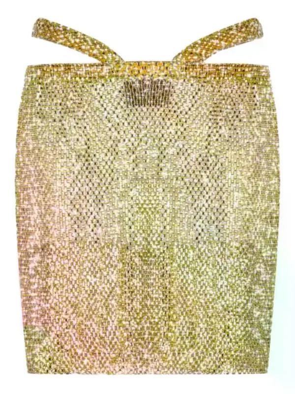 SANTA BRANDS Crystal-embellished Mini Skirt - Gold