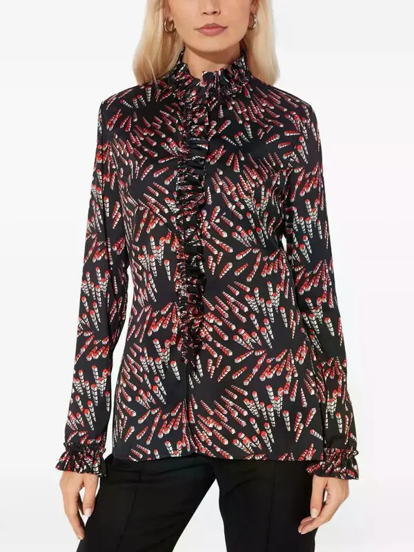 Rabanne Patterned Ruffled Blouse