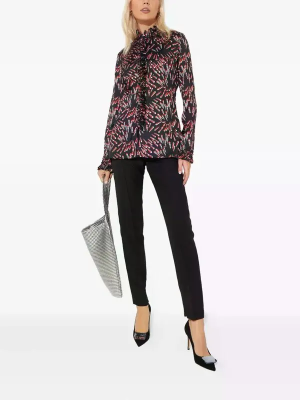 Rabanne Patterned Ruffled Blouse