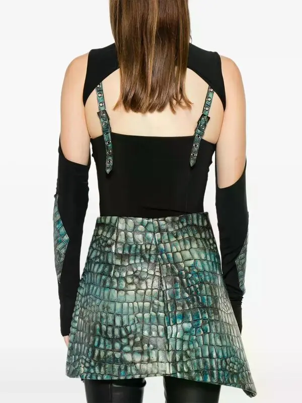 MITILIANE COUTURE Embossed Croc Effect Corset Top