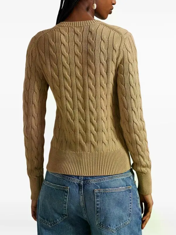 Polo Ralph Lauren Cable-knit Long-sleeve Cardigan - Neutrals
