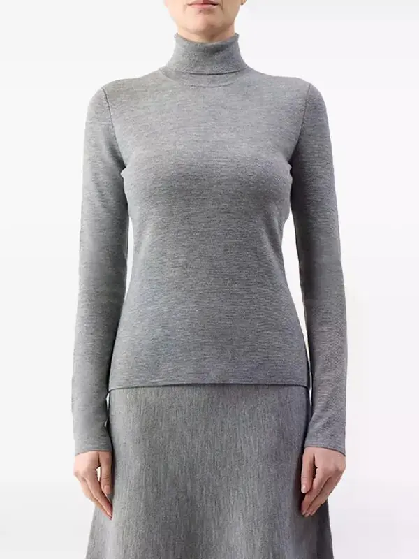 Gabriela Hearst May Roll-neck Long-sleeved Jumper - Grey