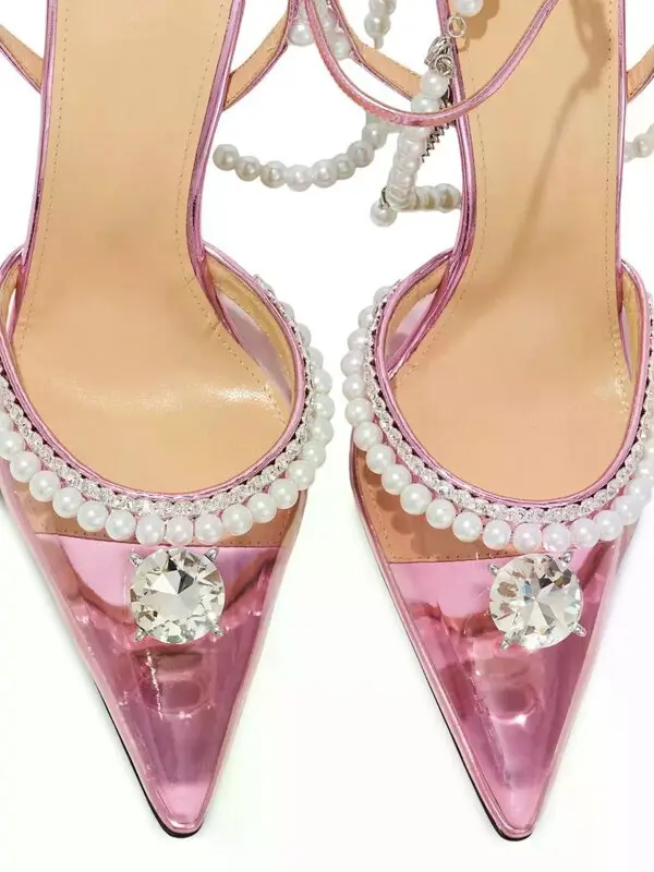 Mach & Mach Diamond Of Elizabeth Crystal-pearl Pumps