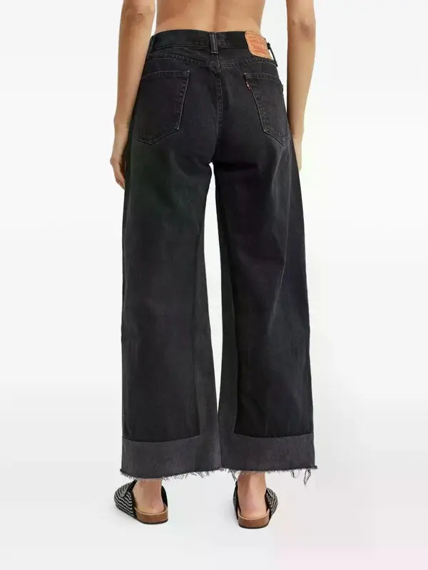 B Sides Frayed Cropped Jeans